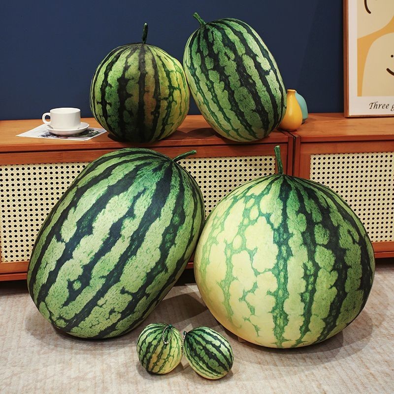 Three-Dimensional Spherical Simulation Fruit Big Watermelon Pillow ...