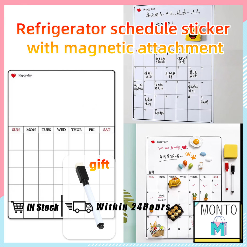 A3 Magnetic White Board Refrigerator Message Board Rewritable Magnet ...
