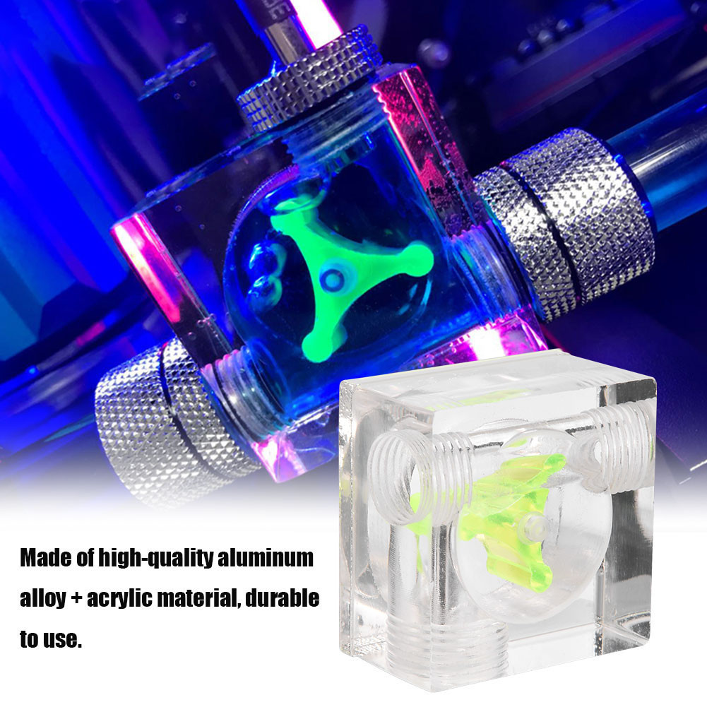 Buybybuy 3 Impeller Water Cooler Flow Meter Indicator for PC Cooling ...