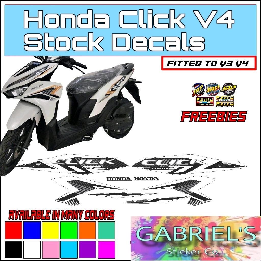 Honda click V4/V3 stock decals printed laminated | Shopee Philippines