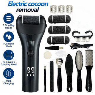 Electric Callus Remover Pedicure Scrubber LED Dead Skin Remover Foot ...