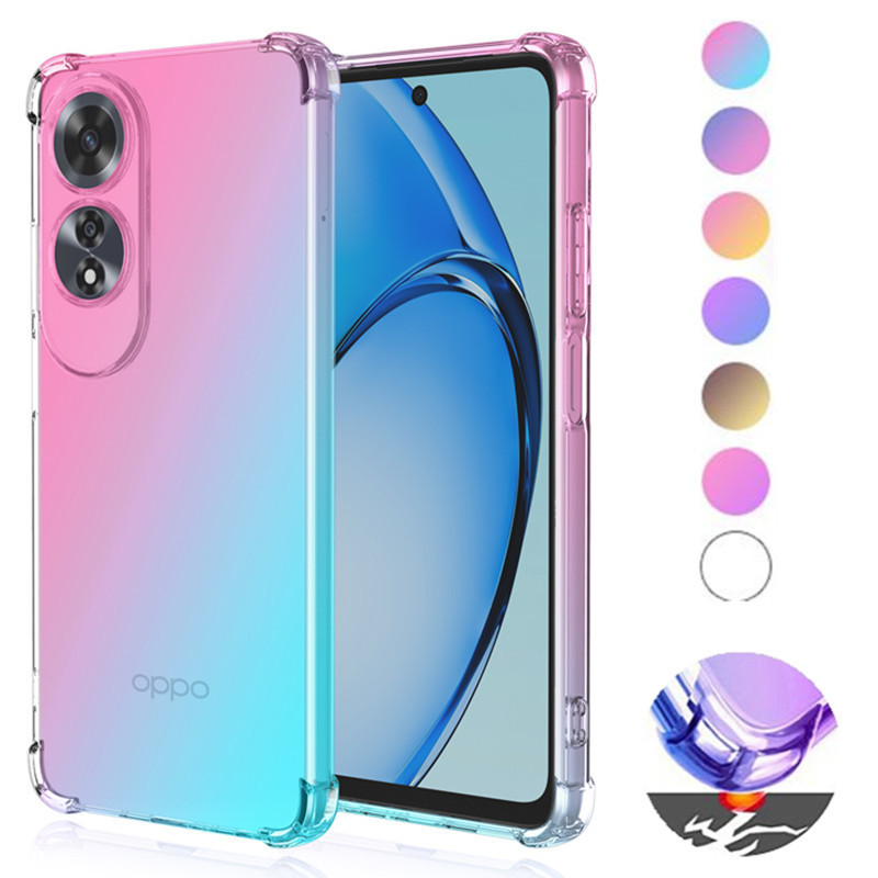 Gradient TPU Case for OPPO A60 A79 5G A98 A78 A58 A38 A18 Shockproof ...