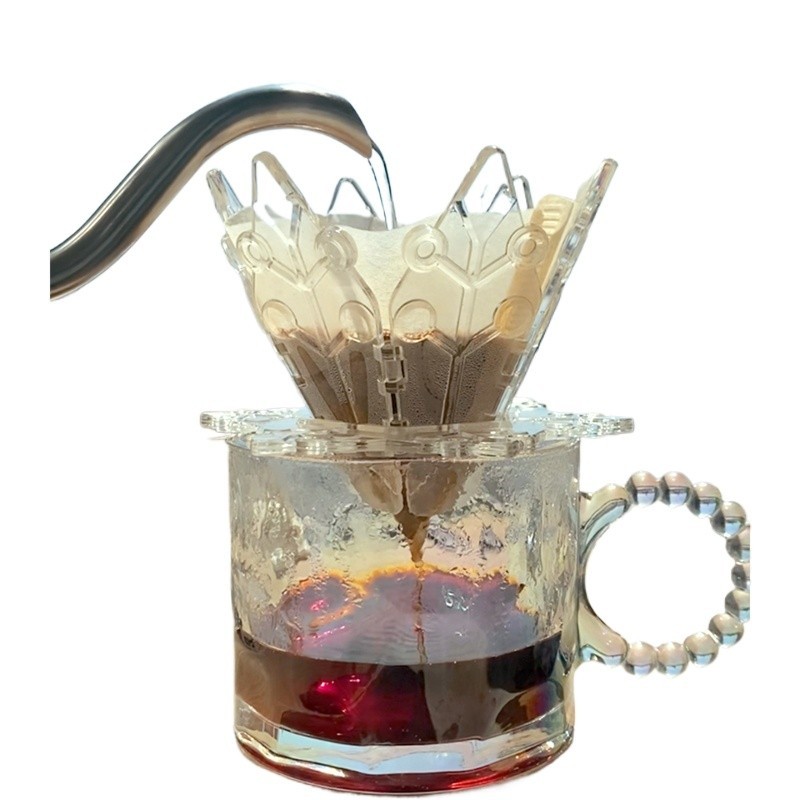 Portable Folding Outdoor Office Hand Brewed Coffee Filter Screen Paper ...