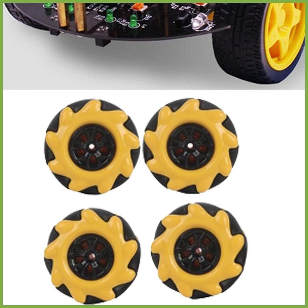 Mecanum Wheel Car Kit Robot Drive Wheel Omni Wheels 2 Pairs 48mm Wheels ...