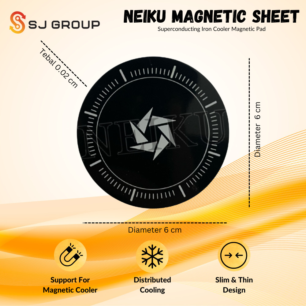 NEIKU Magnetic Sheet Magnet Sticker Ring Aluminum Pad for Phone Cooler ...
