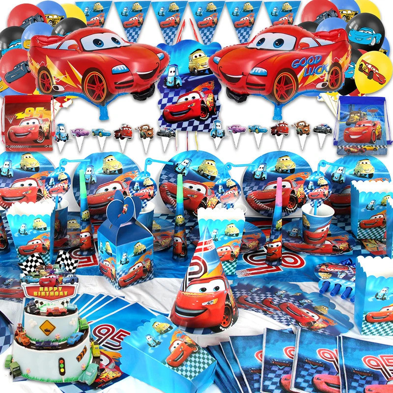 Disney Cars Birthday Party Decoration Disposable Tableware Boy Girl ...