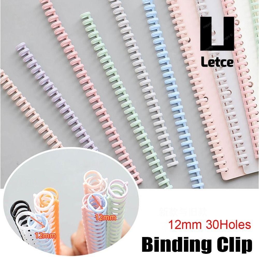 LETCE 10pcs Notebook Binding Clip, 12mm 30 Hole Binder Buckle Loose ...
