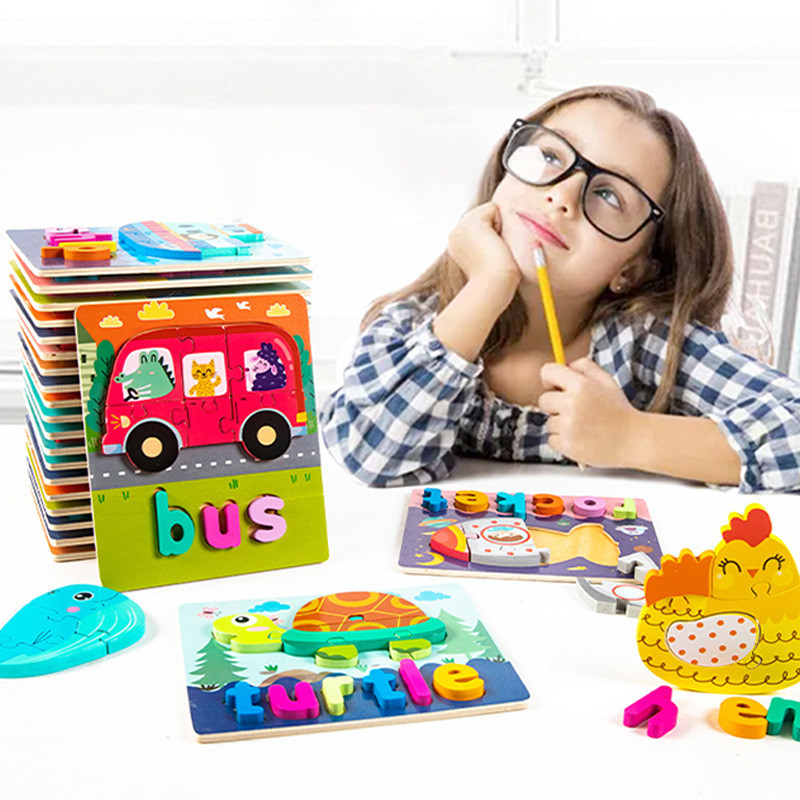 Three-Dimensional Matching Snap Puzzle Animal Traffic Blocks Early ...