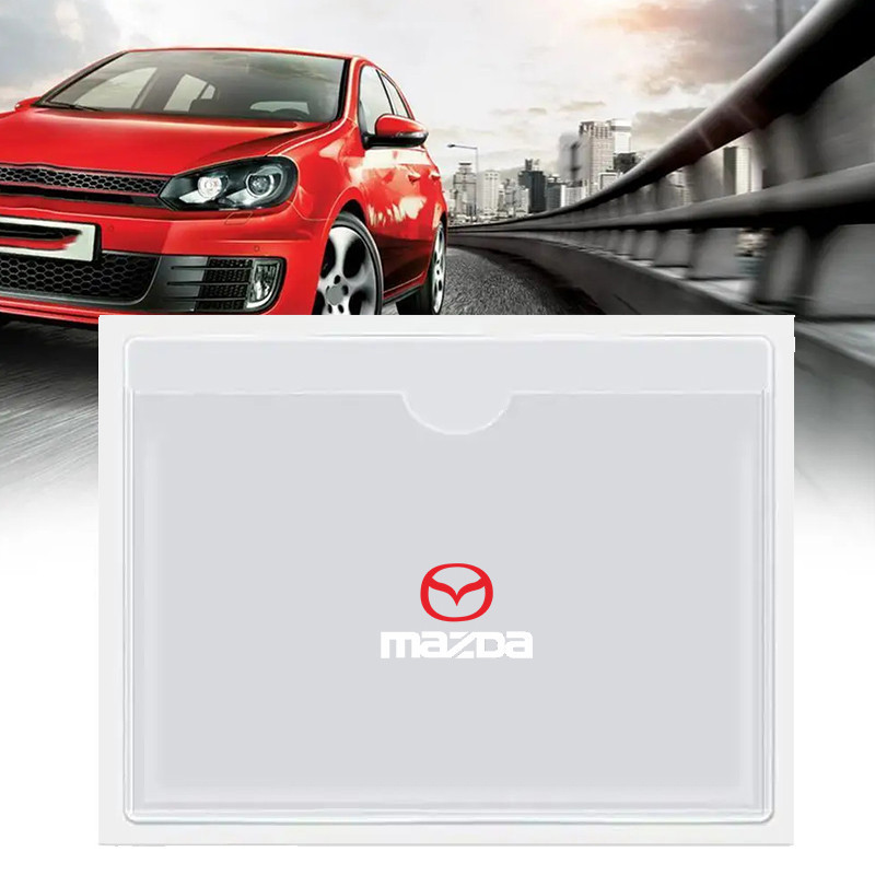 2pcs/set 12x9cm Mazda Logo Self-adhesive Label Bag Windshield Ticket ...