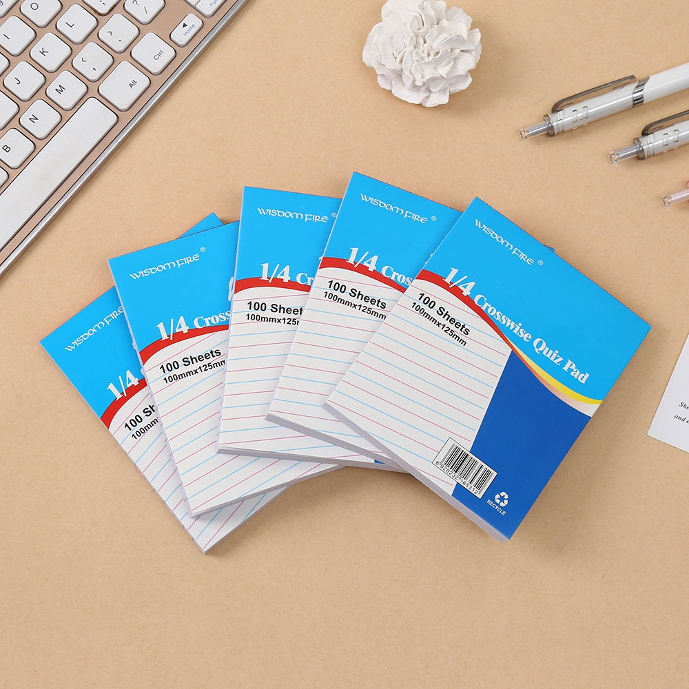 WEIBO 5PAD 80sheets 1/4 QUIZ PAD PAPER school supplies | Shopee Philippines