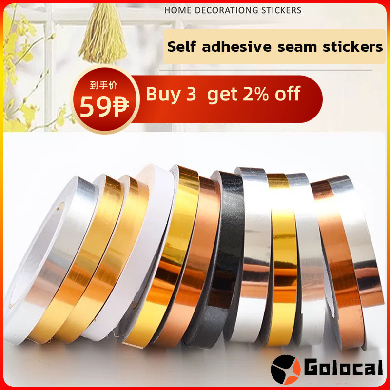50M Floor Tile Gap Tape Wall Tile Strip Seam Sticker Gold/Silver Colors ...
