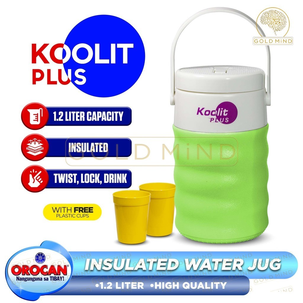 Orocan Water Jug 2 Liters Koolit Plus - Gold Mind | Shopee Philippines