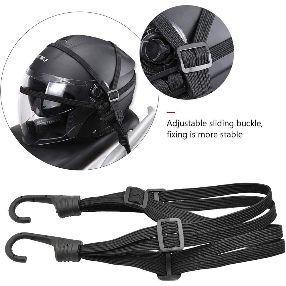 Motorcycle Universal Helmet Rope High Retractable Black Luggage Helmet ...