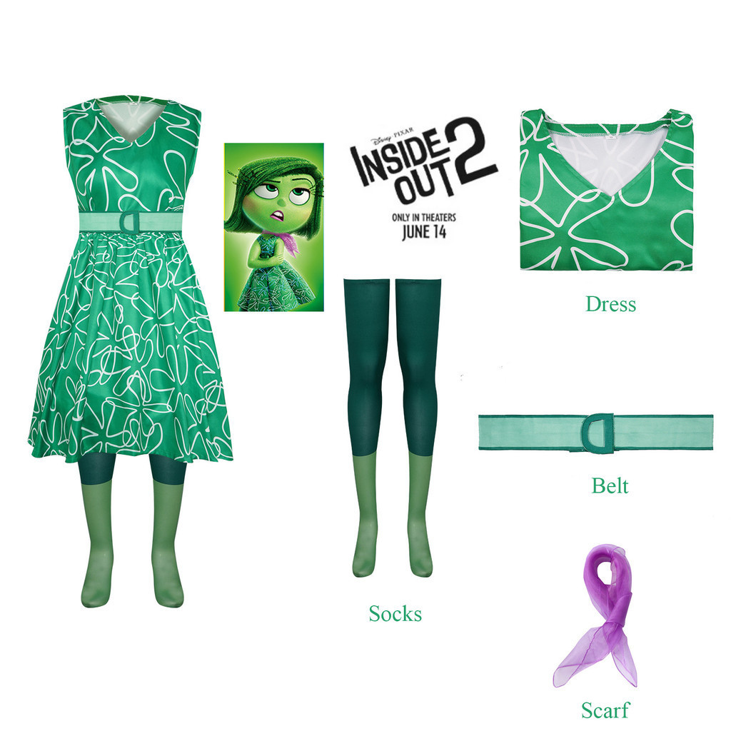 TH Anime Inside Out 2 Disgust Cosplay Costume Women | Shopee Philippines