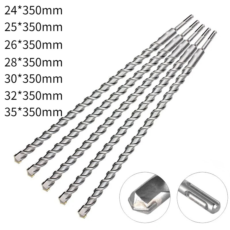 SDS Plus Rotary Hammer Drill Bit 350mm Long Carbide Tip for Masonry ...