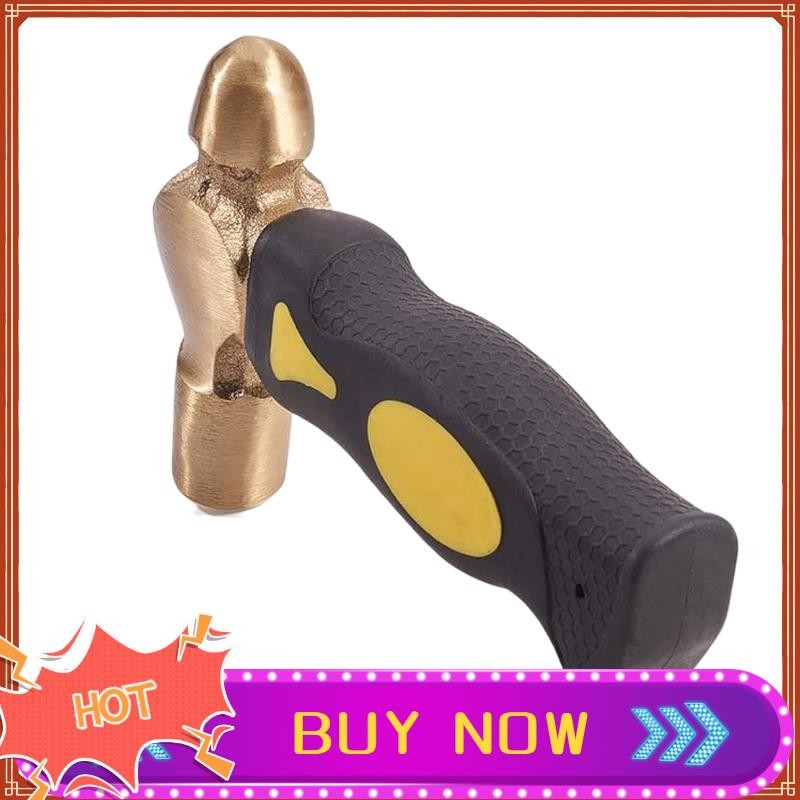 1Lb Brass Metal Stamping Hammer Double-Face Mallet Heads Brass Hammer ...