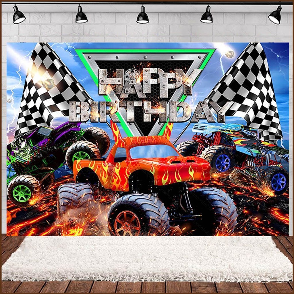 Kira Monster trucks Theme decoration CelebrateParty Photo Photography ...