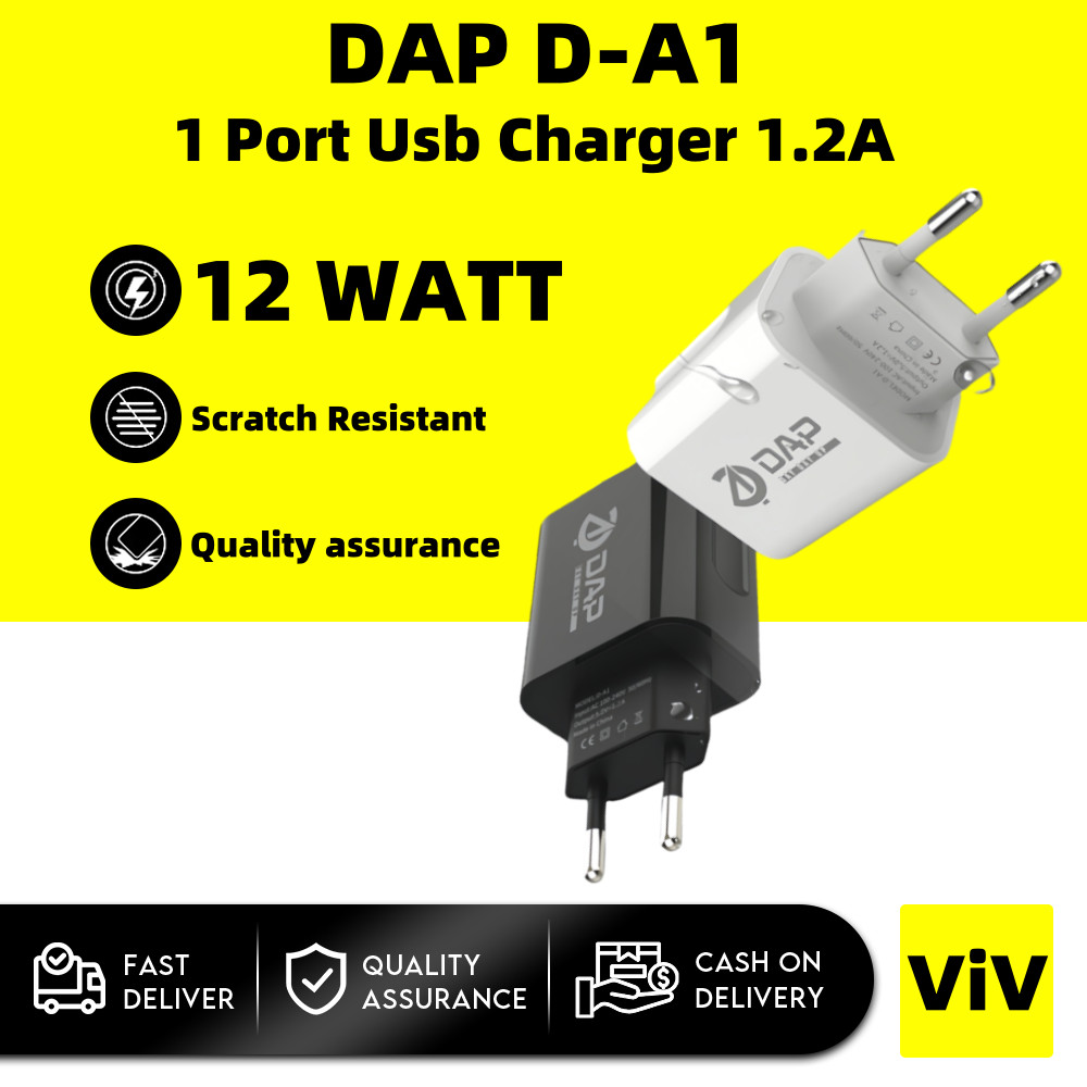 Dap Charger Head 12watt 1 Usb Port 1.2A // D-A1 - 1 Year Warranty ...