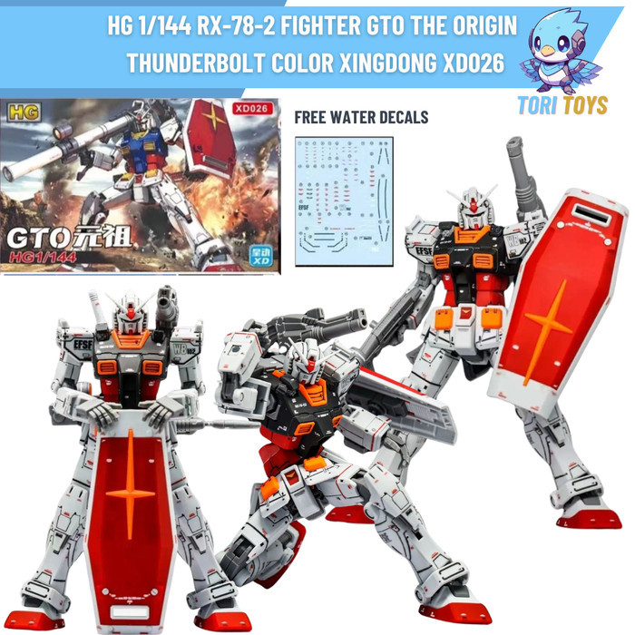 Hg 1/144 RX 78-2 Fighter GTO The Origin Thunder Bolt Color Xing Dong ...
