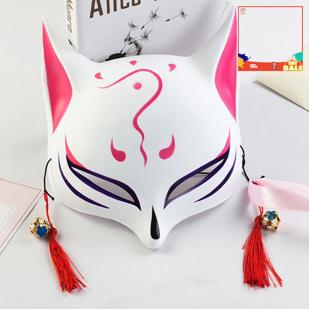 TW-PVC Fox Hand-painted Half Face Mask Masquerade Party Dress up ...