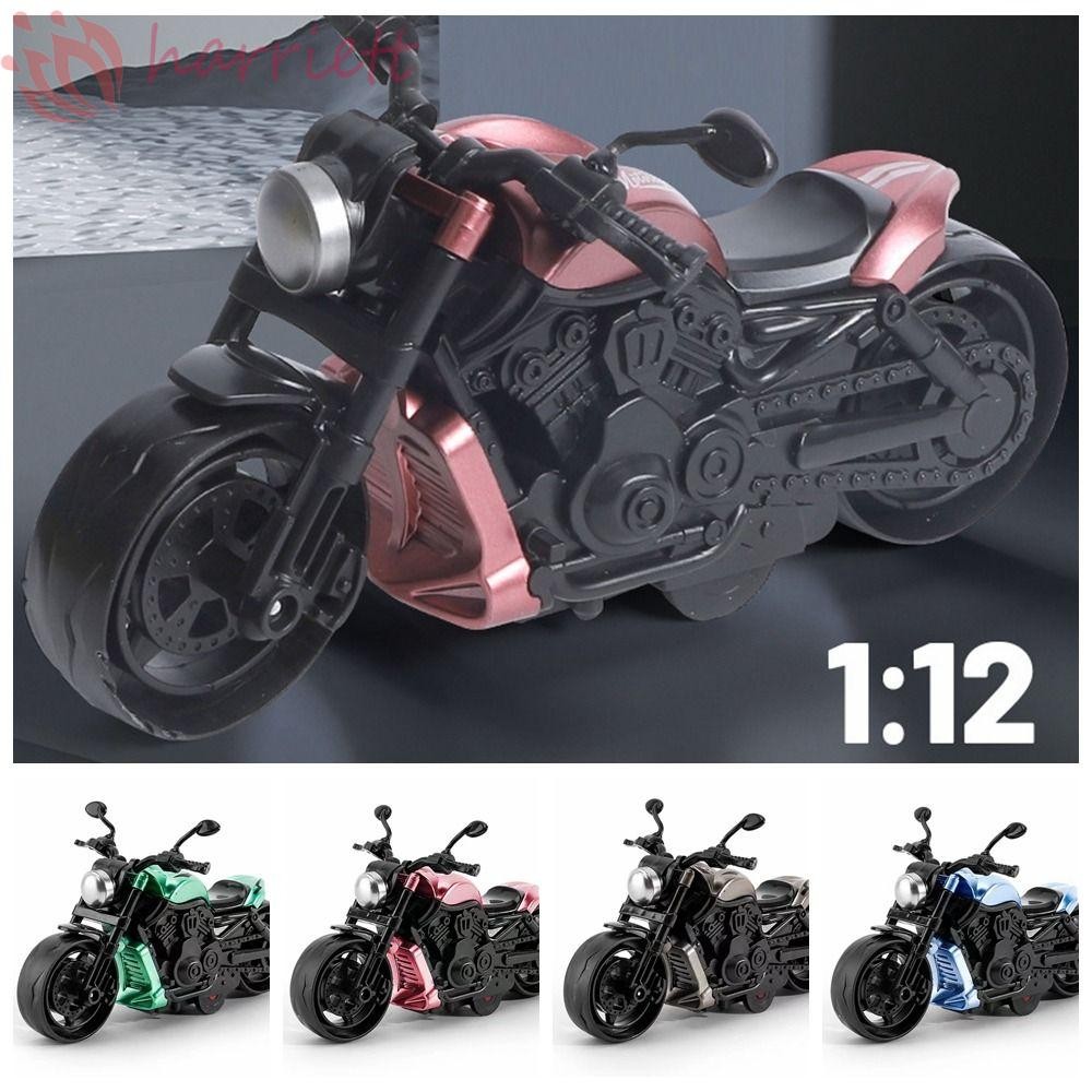 HARRIETT Pull Back Motorcycle, Plastic Inertia Kids Toy Motorcycle ...