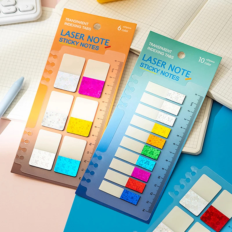 120/200Pcs Shining Sticky Index Tabs Notes Memoranda Notebook Page ...