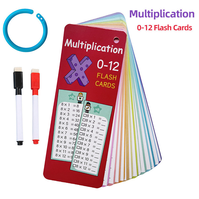 Geetoy 0-12 Times Multiplication Charts Flash Cards Self Check ...