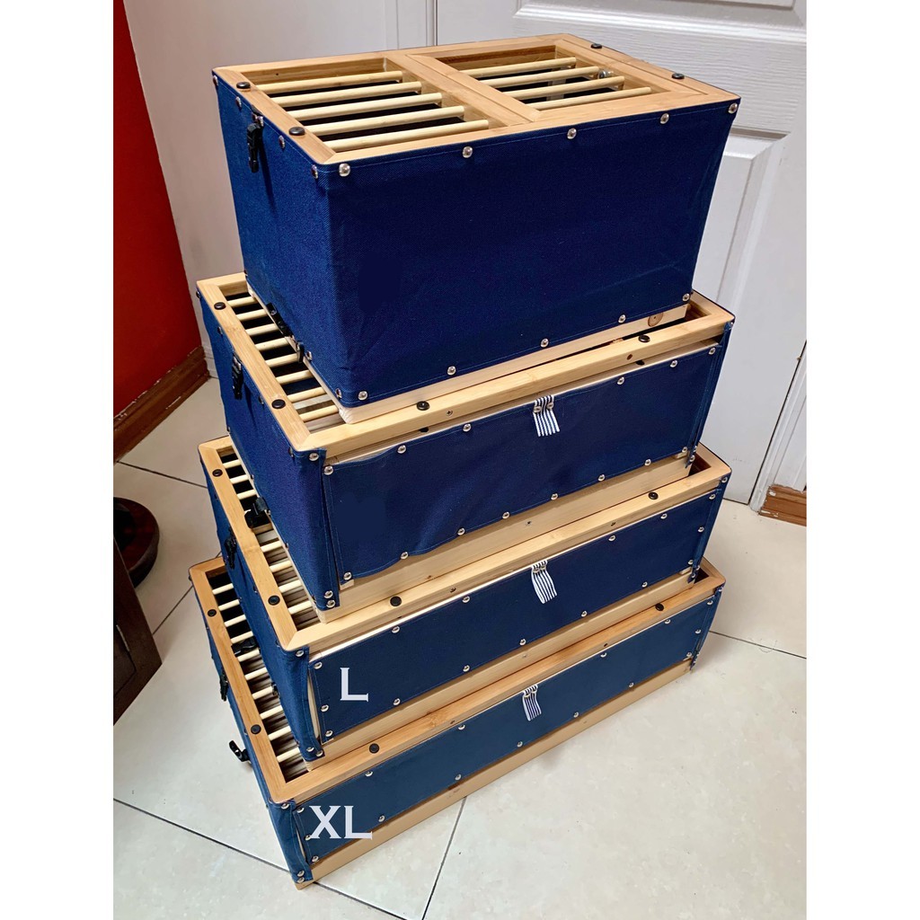 Pigeon Foldable Bamboo Wood Training Box Tbox Cage water resist canvas ...