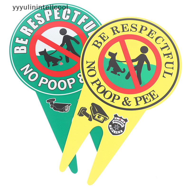 YTL Double Sided No Pooping Dog Sign No Peeing Dog Sign With Stake ...