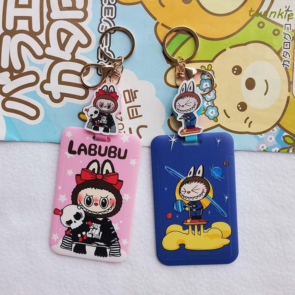 TWINKLE1 2 Styles Labubu Card Holder, Cartoon Keyrings Labubu Key Chain ...