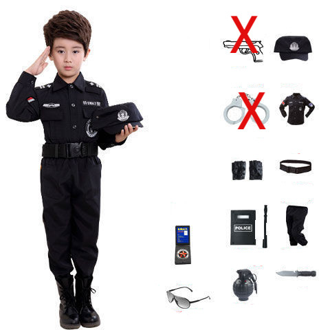 2024 Children Police Clothing Suit Boys and Girls Police Officer ...