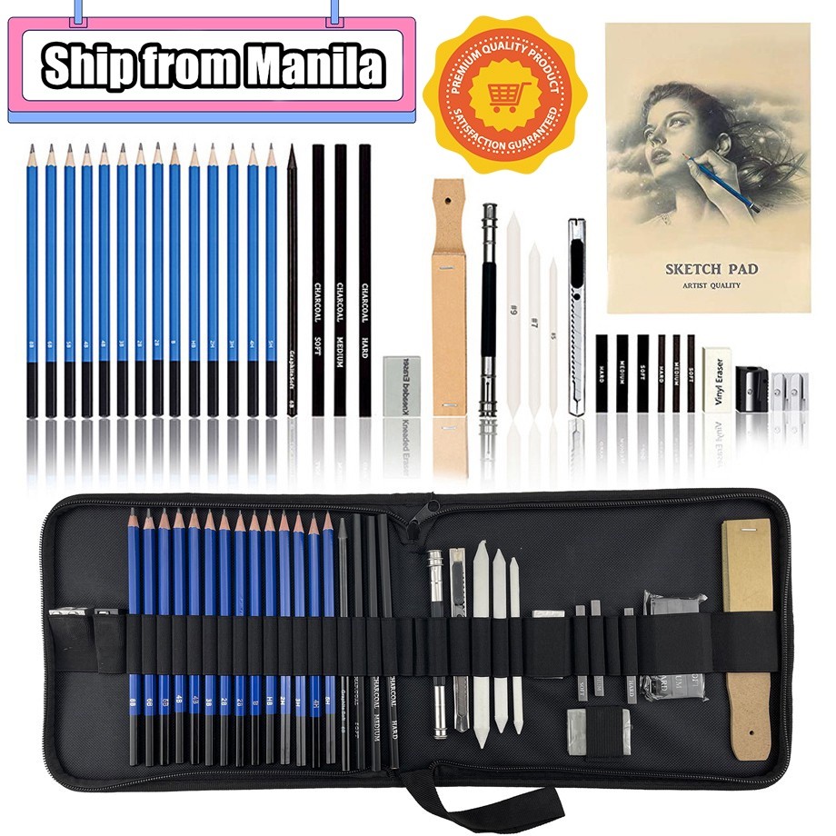 24/35/40/71/145Pcs New Professional Drawing Kit Pencils Sketch Charcoal ...