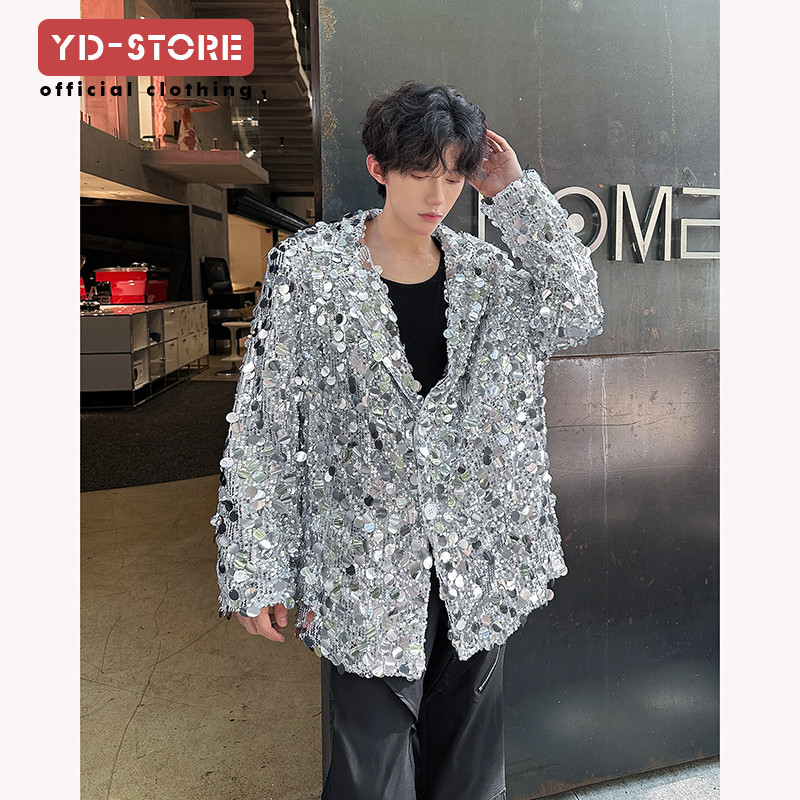 Buling Bulling Niche Silver Shiny Sequins Shiny Party Stage Performance ...