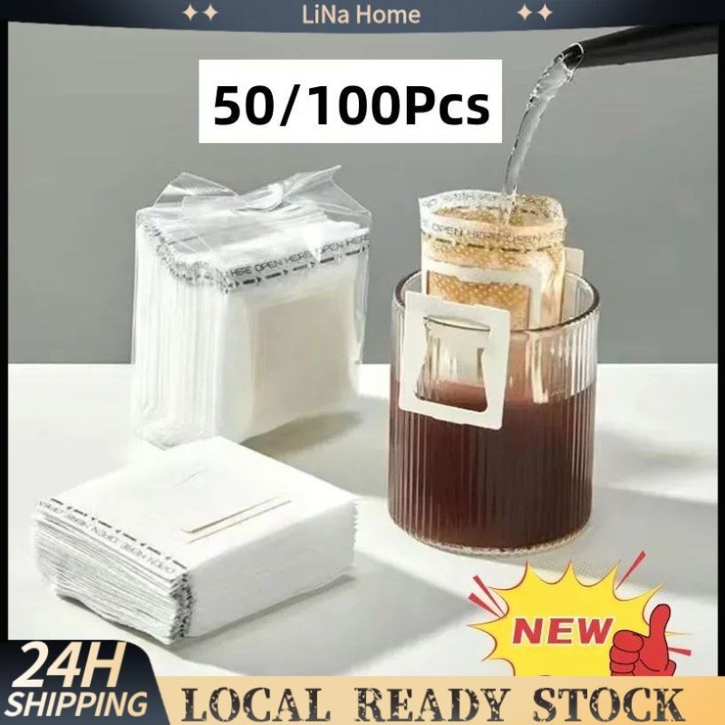 100PCS Premium Coffee Drip Bag Empty - Coffee Drip Filter Paper Dripper ...