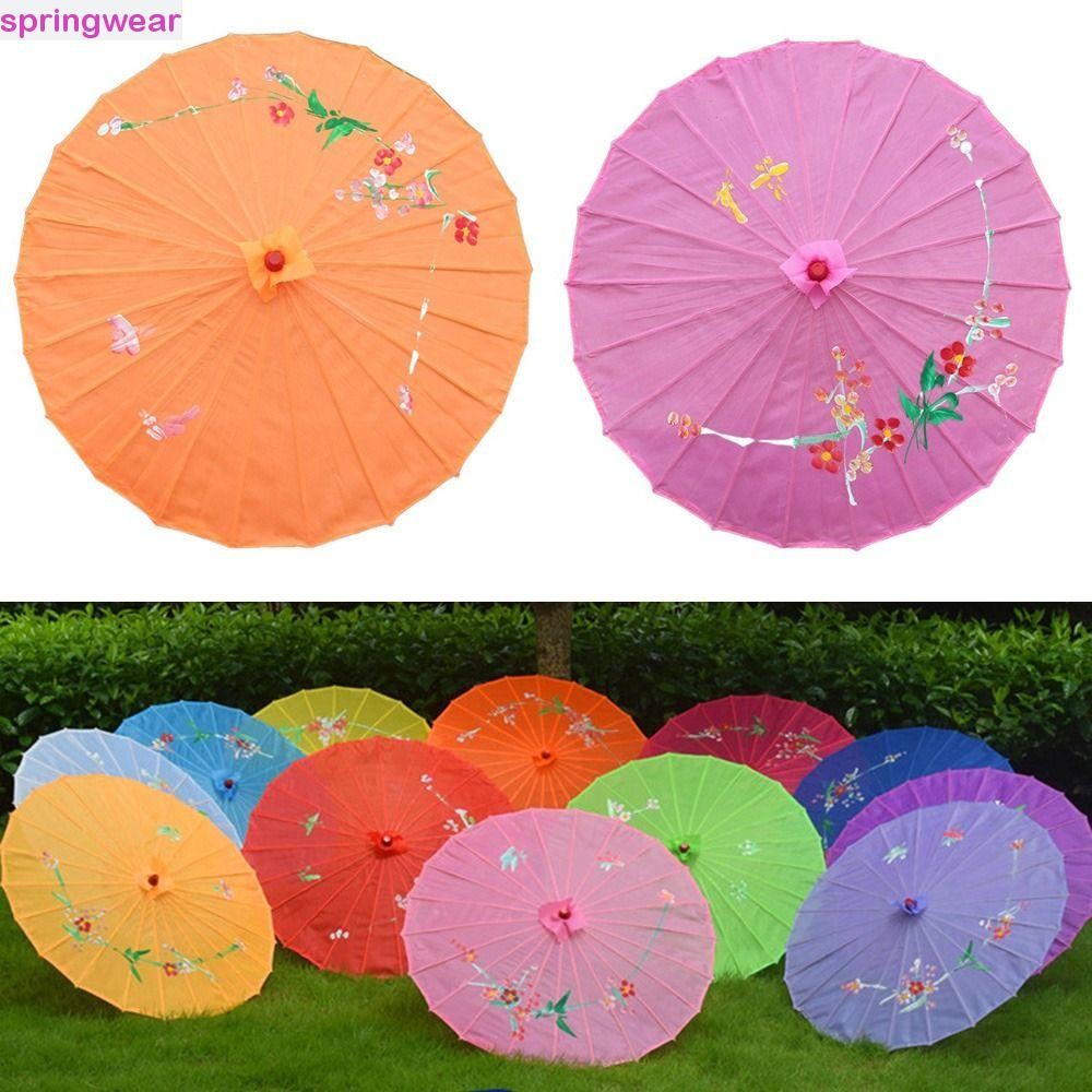 SPRINGWEAR Chinese Art Umbrella, Silk Chinese Traditional Oil Paper ...