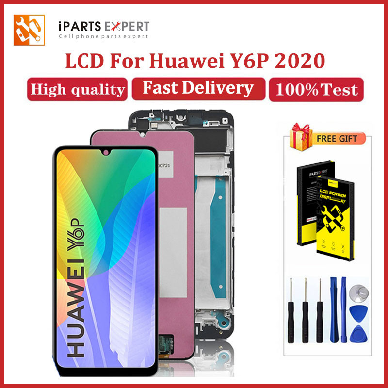 IPARTSEXPERT 6.3'' LCD for Huawei Y6P 2020 LCD With Frame Touch Screen Digitizer Replacement ...