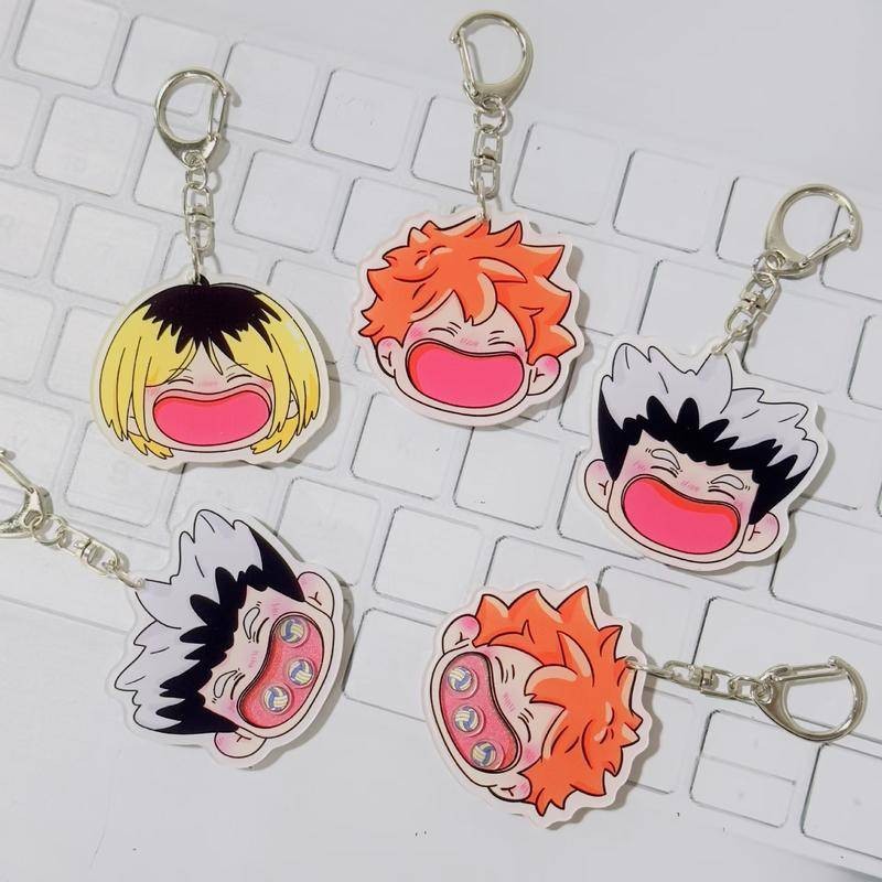 2025 Anime Haikyuu Shake Keychain Shoyo Hinata Kozume Kenma Kotaro ...