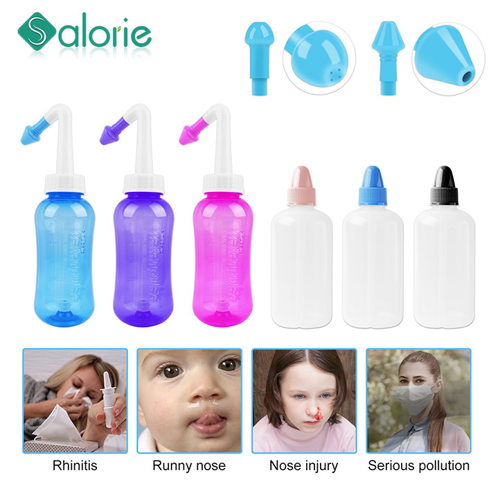 SALORIE 240ml/250ml/300ml/500ml Nasal Wash Nose Bottle Nasal Irrigation ...