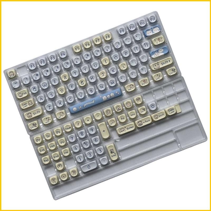 UTAK 117Keys Cartoon Kitten Claw Keycaps MOA height Heat Sublimated ...