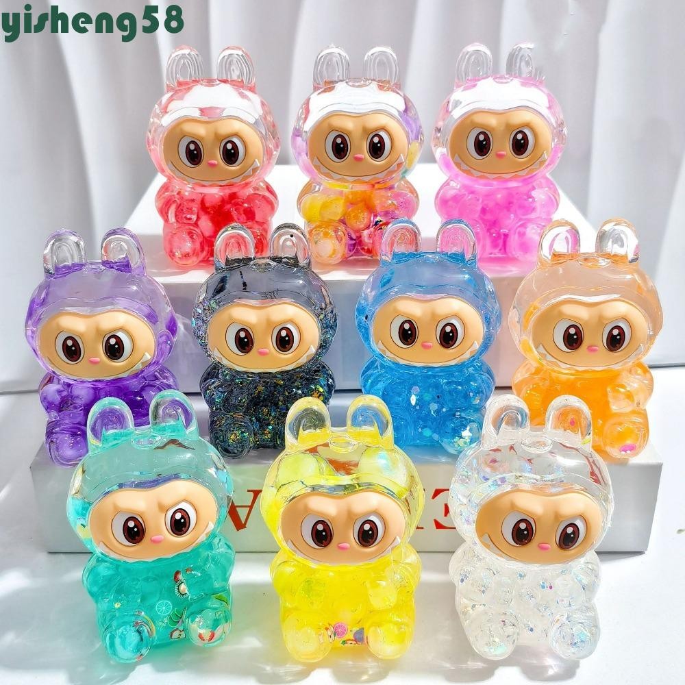 YISHENG Candy Color Labubu Dolls, Noctilucent Luminous Cartoon Acrylic ...