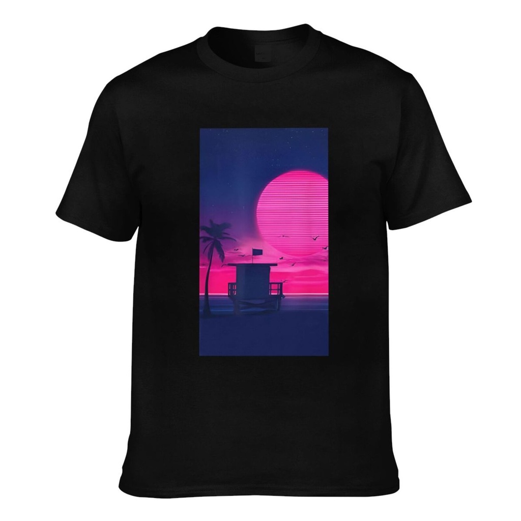 Vaporwave Aesthetic Synthwave 80S Retrowave Men'S Custom T-Shirt ...