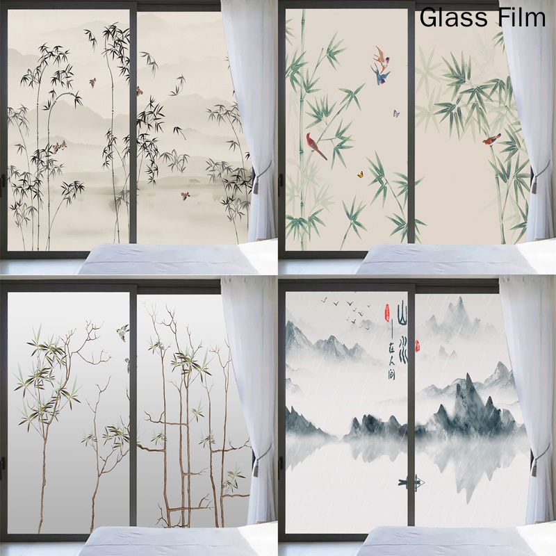 Living Room and Bedroom Sliding Door Window Glass Sticker Anti-light ...