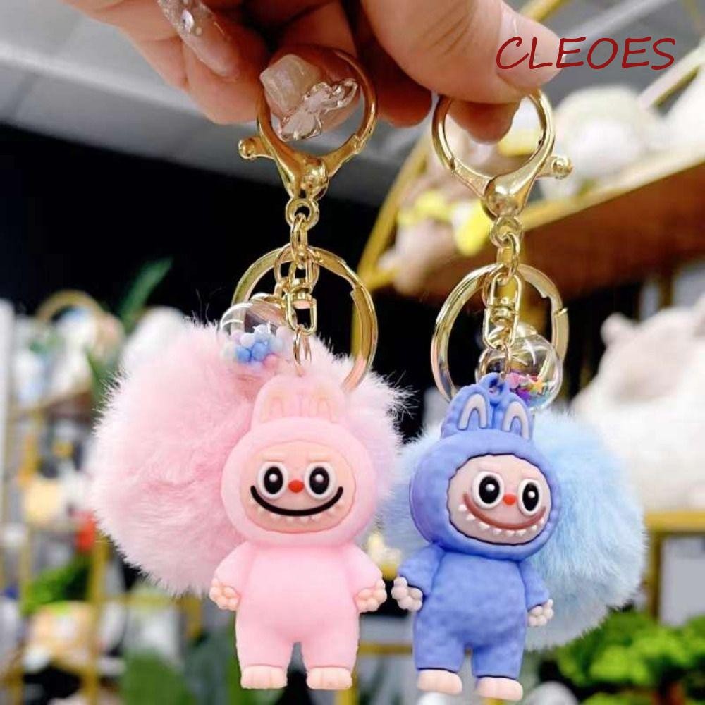 CLEOES Labubu Doll Keychain, Anti-lost Backpack Charms Labubu PVC ...