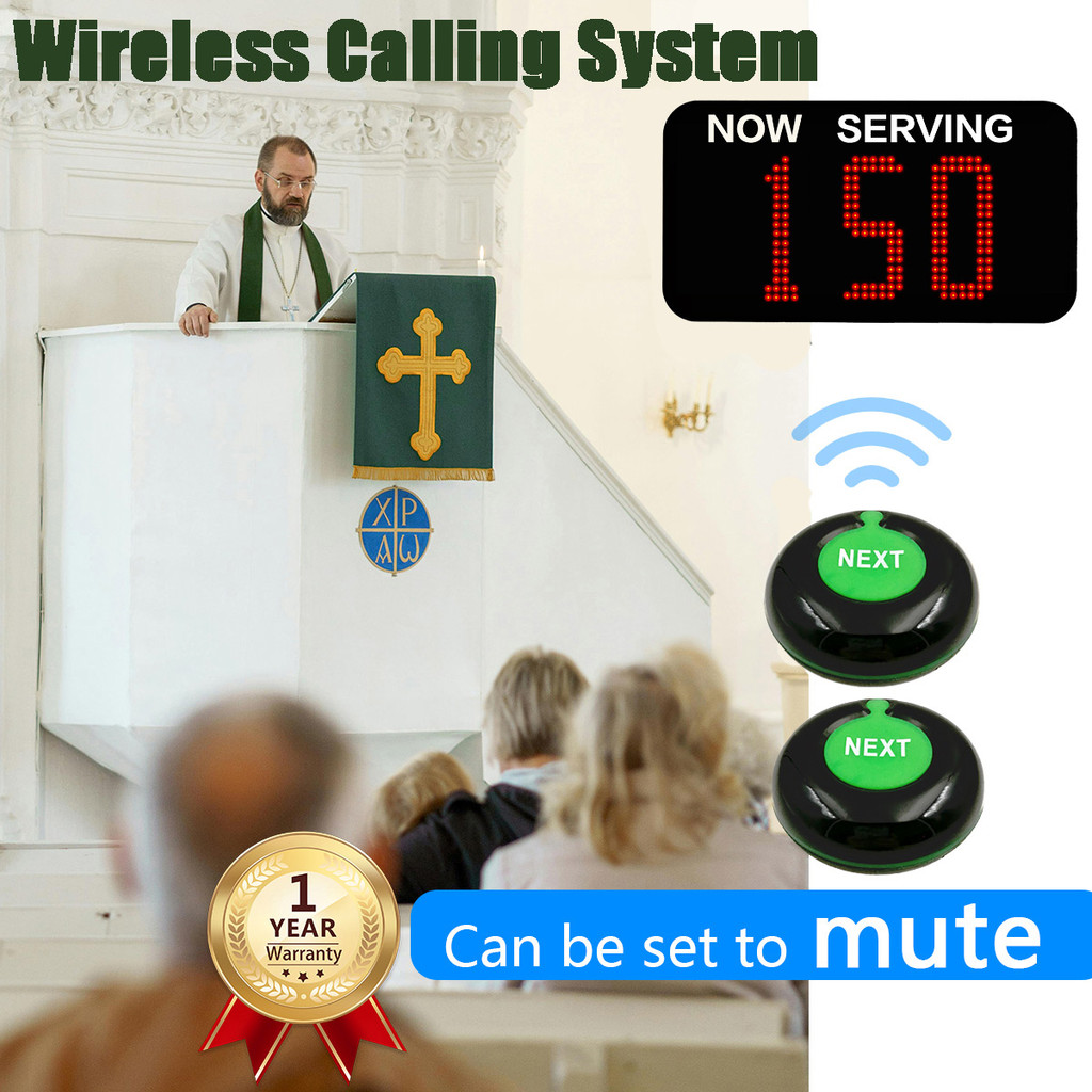 Ycall Wireless Queue Calling System Call Button for Restaurant / Food Truck / Clinic / Nurses ...