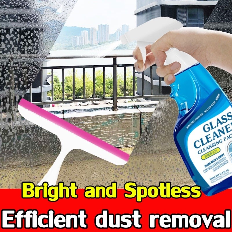 500ml Glass Cleaner Spray Mirror Windows Cleaning Anti-fog Window ...