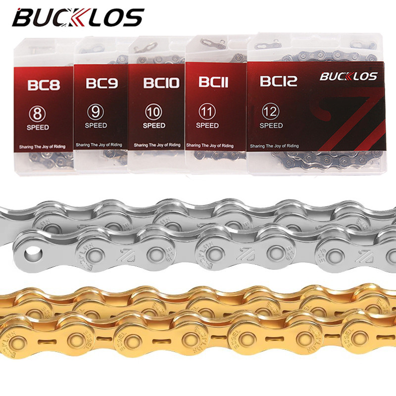 BUCKLOS 8 Speed Chain Bike 9/10/11/12 Speed Bicycle Chain MTB Road Bike Chains Cycling ...