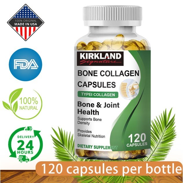 KIRK--LAND Bone Collagen Capsules Supports collagen regeneration for a ...