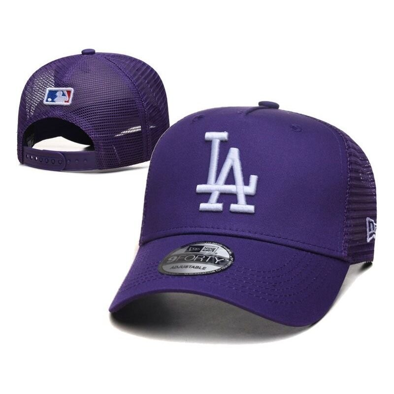 New Era Trucker LA Dodgers Azure Blue Cap White Logo | Shopee Philippines