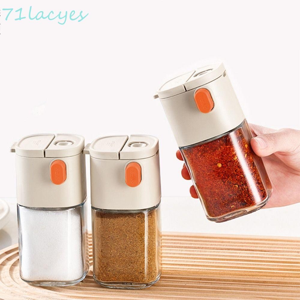 LACYES Seasoning Containers, Dual Port Precise Control Salt Condiment ...
