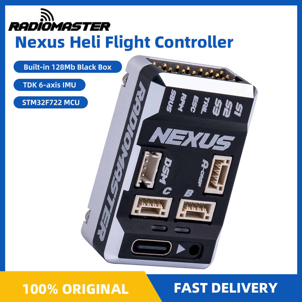 Radiomaster NEXUS Helicopter Flight Controller Built-in 128Mb Black Box ICM-42688-P Gyro For RC ...